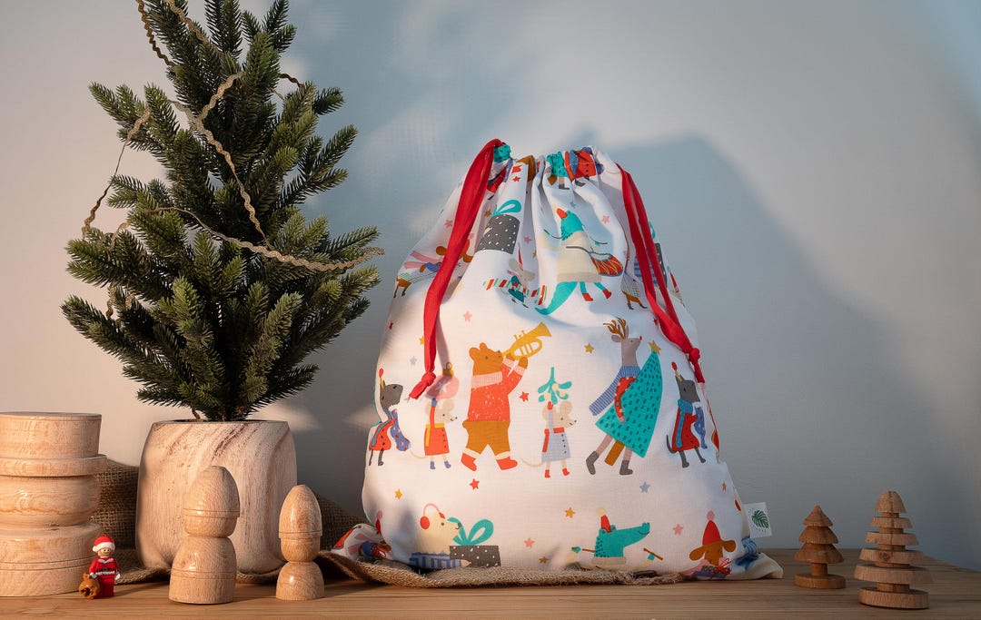 Gorgeous, Fun and Festive Animal Print, Christmas Present Sack ...