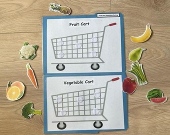 Printable Fruits and Vegetables Sorting Activity, Early Years, Learning ...