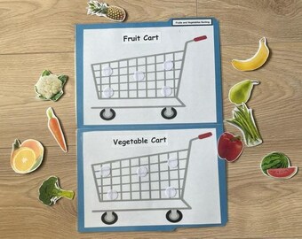Printable Fruits and Vegetables Sorting Activity, Early Years, Learning ...