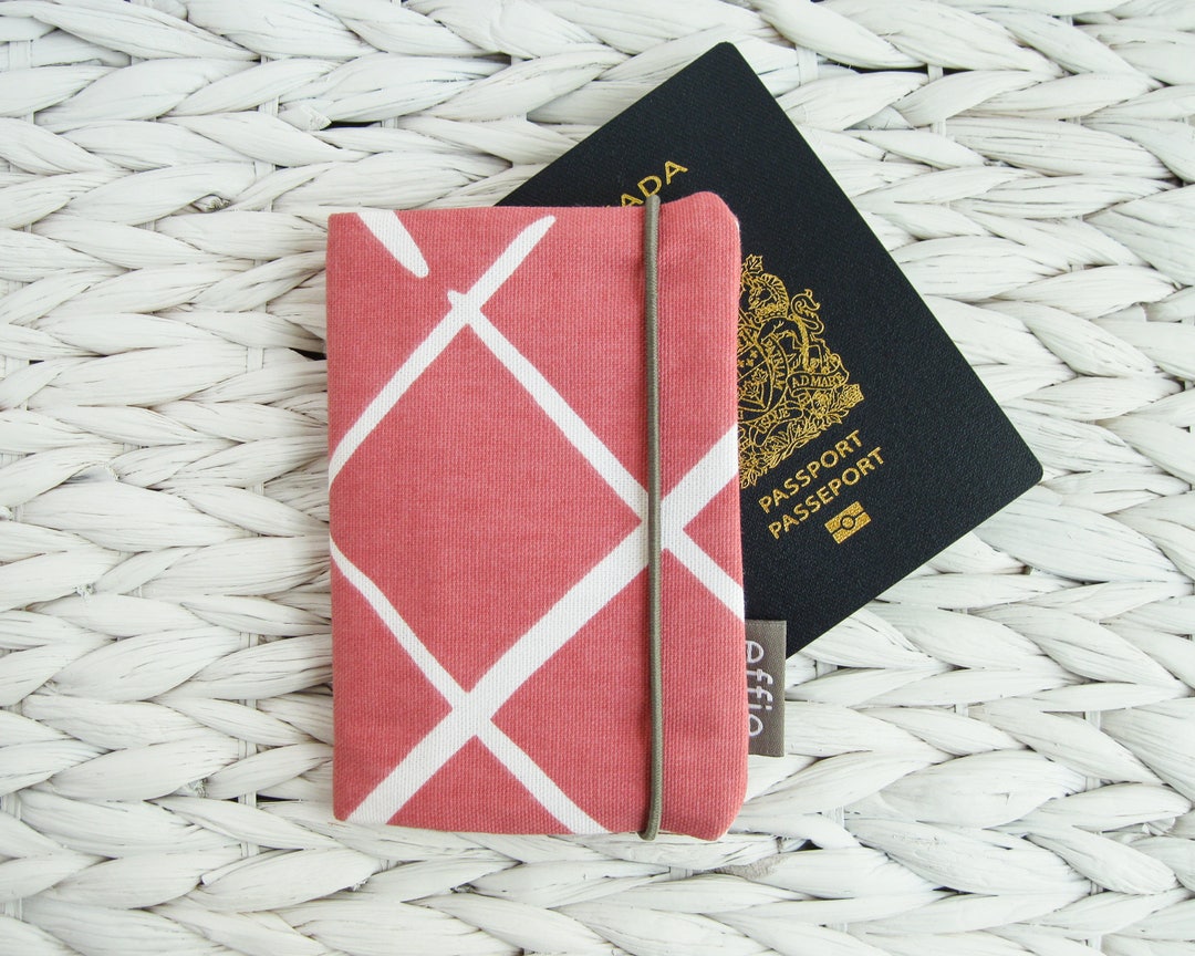 Geometric Passport Cover. Pink Passport Holder. Fabric Passport Wallet ...