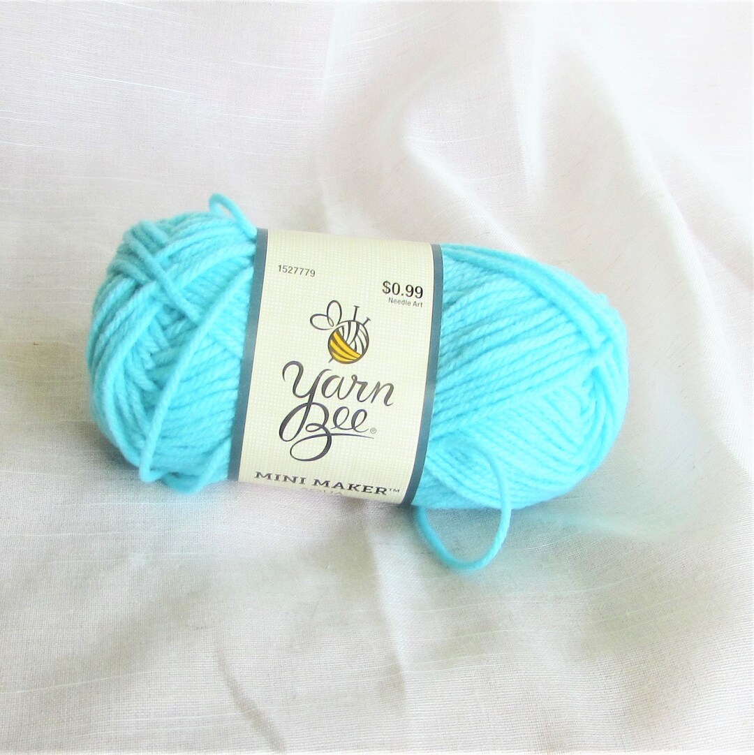 Mini Maker, Yarn Bee, Aqua 147, 100 Percent Acrylic, 65 Yards, 1 at ...