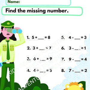 Grade 1 Math: Determine the Unknown Whole Number in Addition or ...