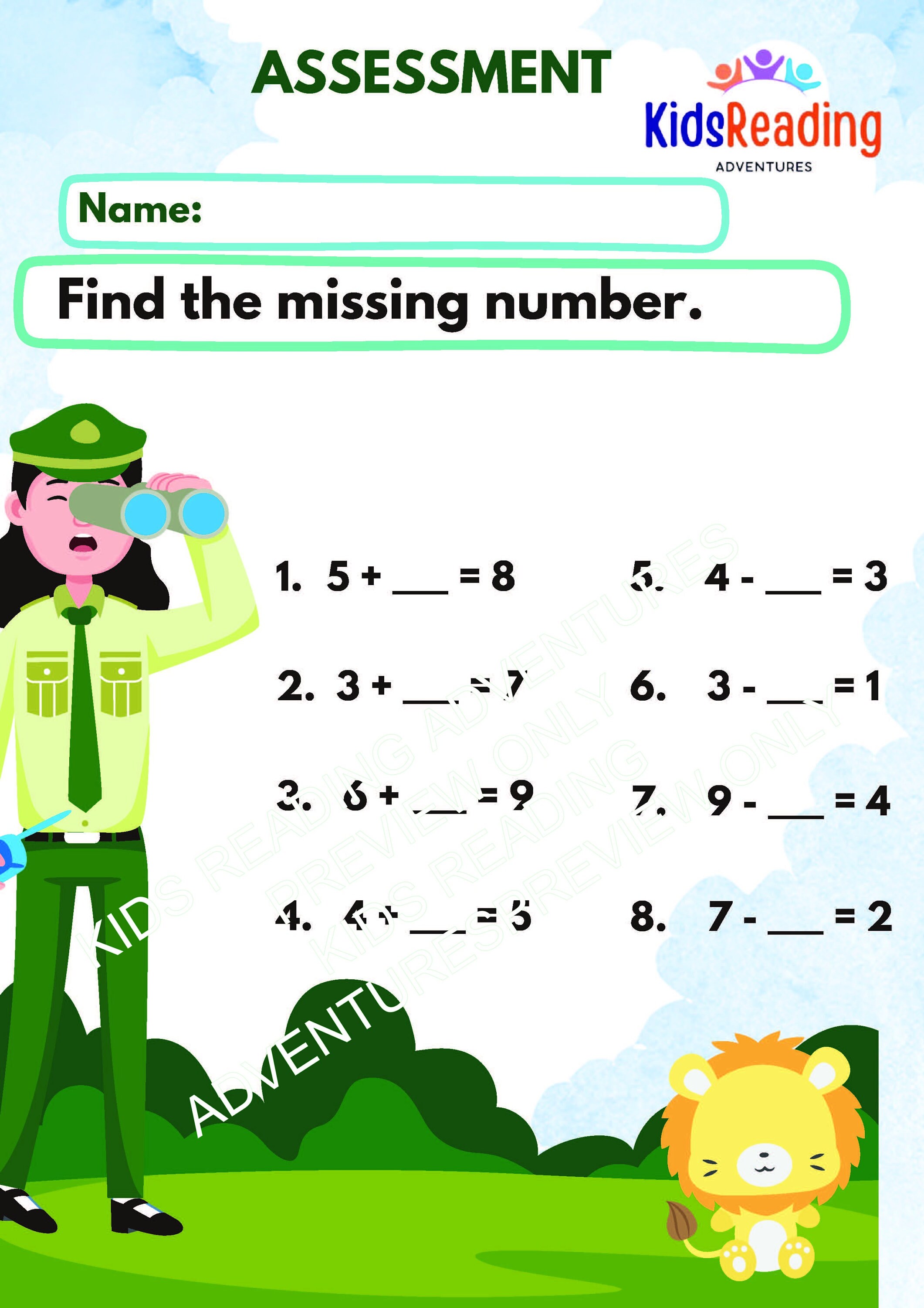 Grade 1 Math: Determine the Unknown Whole Number in Addition or ...