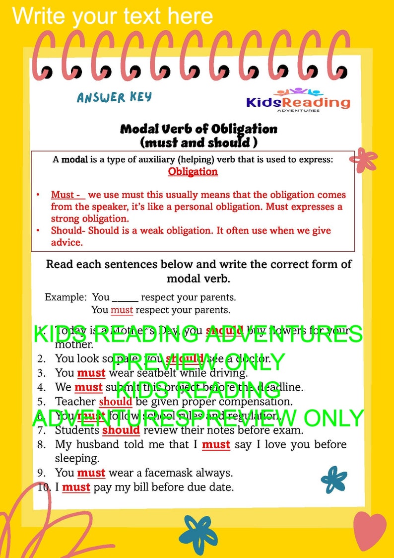 English ELA: Modal Verbs, Permission, Ability, Prohibition, and ...