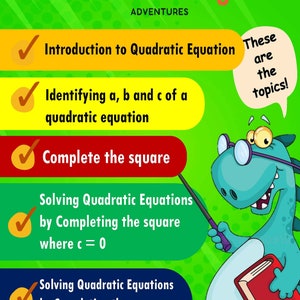 Math: Introduction to Quadratic Equations Downloadable PDF Worksheets ...