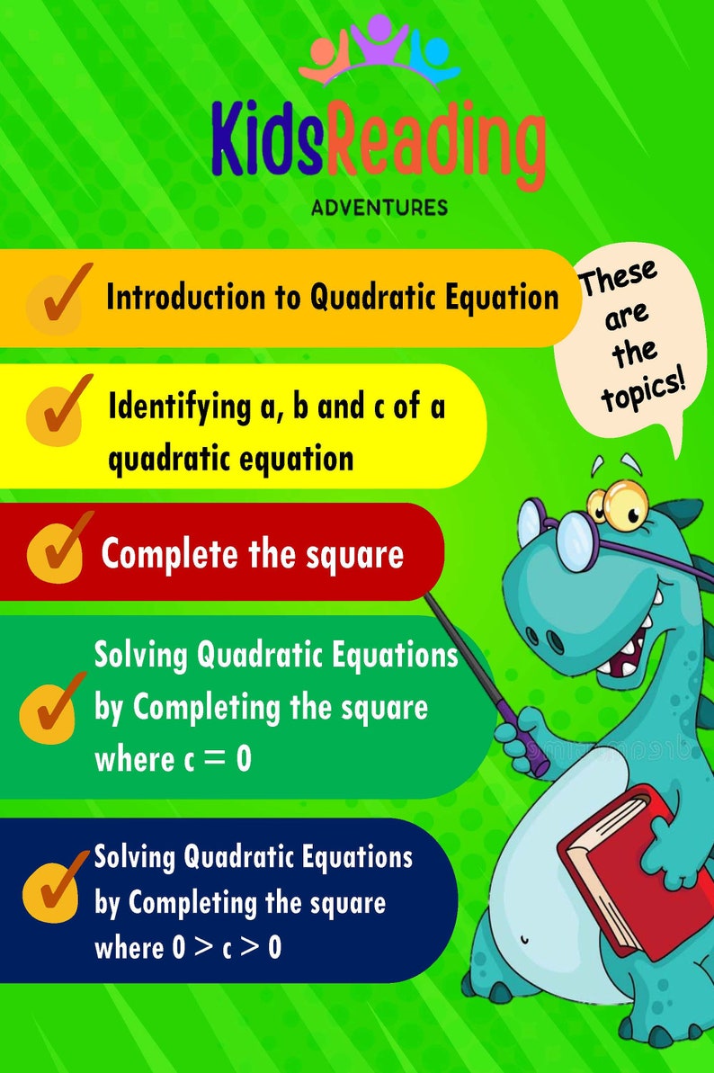 Math: Introduction to Quadratic Equations Downloadable PDF Worksheets ...