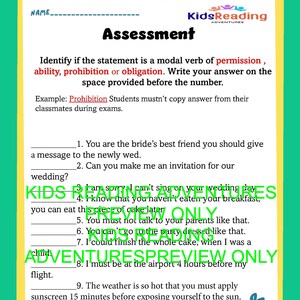 English ELA: Modal Verbs, Permission, Ability, Prohibition, and ...