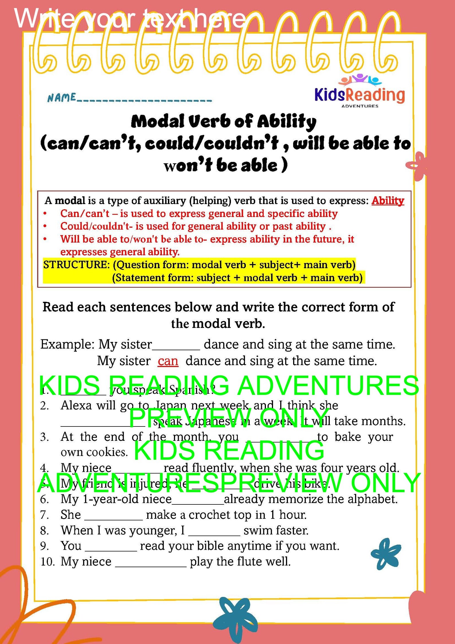 English ELA: Modal Verbs, Permission, Ability, Prohibition, and ...