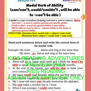 English ELA: Modal Verbs, Permission, Ability, Prohibition, and ...
