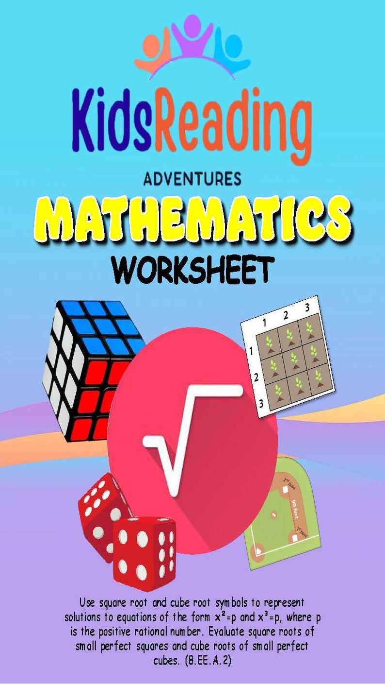Square Roots & Exponents Worksheets: Math Practice (PDF Download) - Etsy