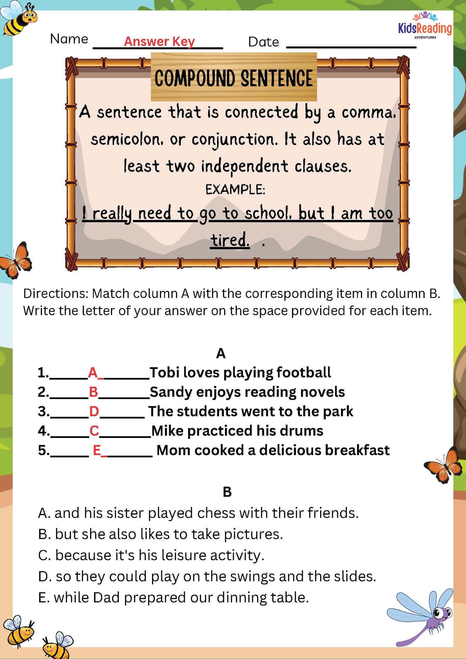 English ELA: Sentence Structures Downloadable PDF Worksheets - Etsy