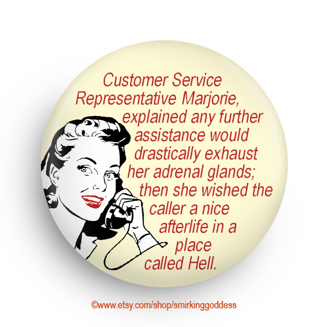 Funny Customer Service Magnet: Retro Working Woman Gift - Etsy