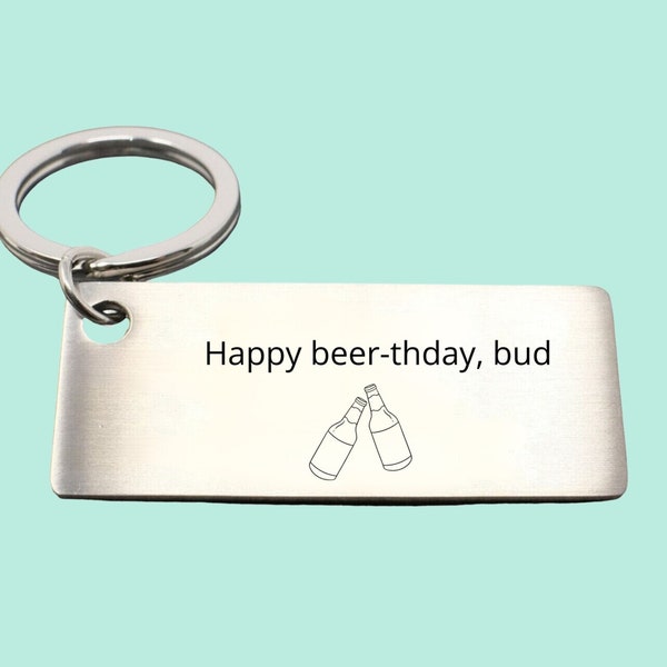 Personalised Beer Keyring - Etsy