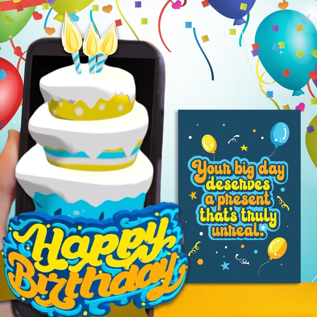 Birthday Interactive 3D Hologram Card | Printable | Instant Digital ...