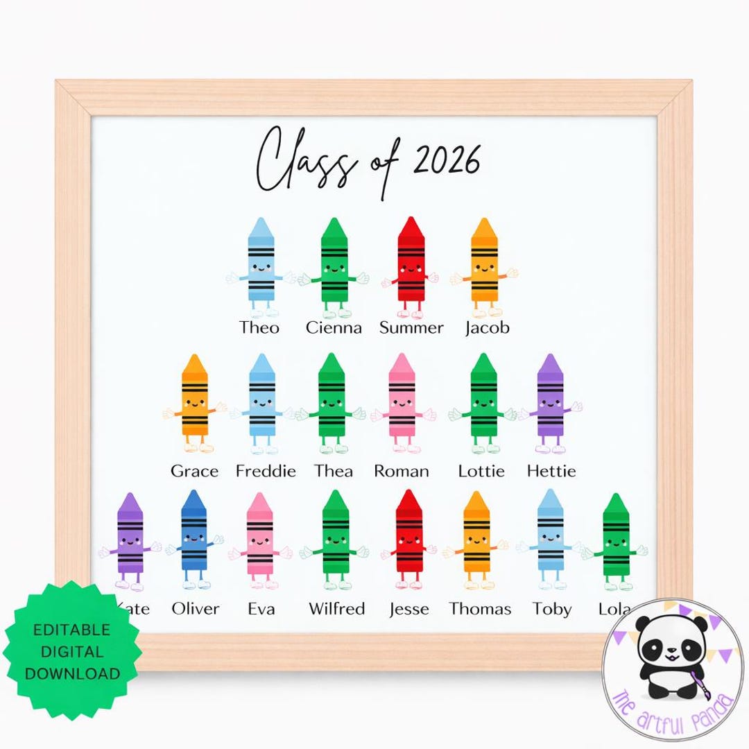 Class of 2026, Editable Digital Download, Graduation Class Print ...