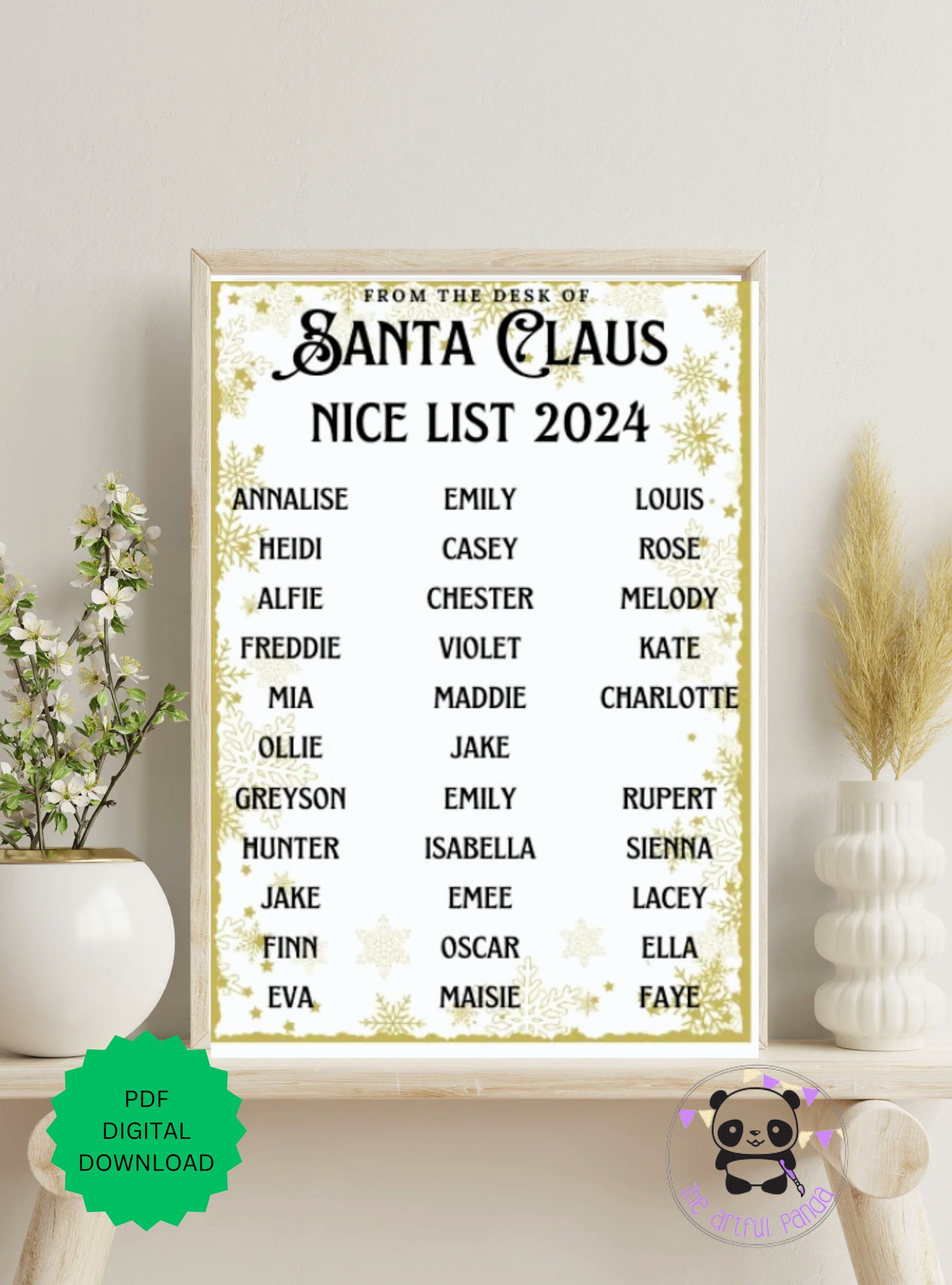 Personalised Nice List Certificate, Print and Sell, DIGITAL DOWNLOAD - Etsy