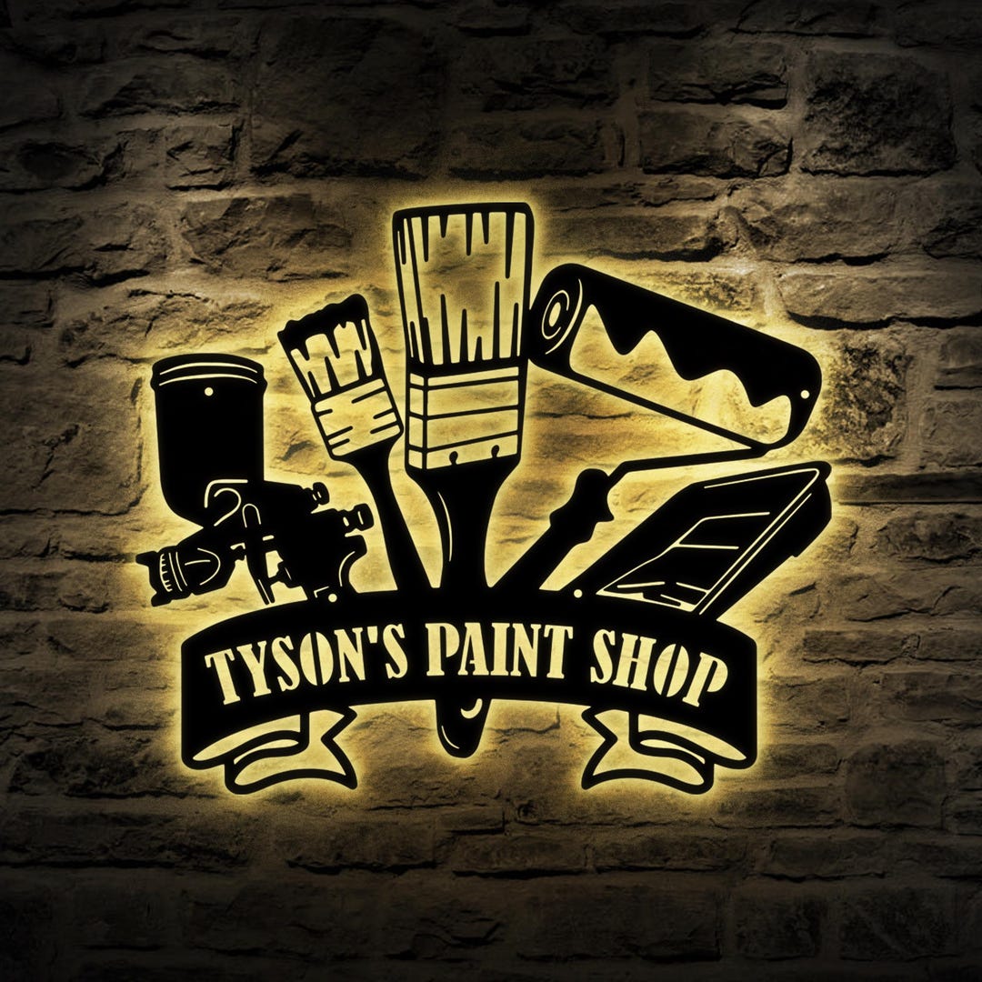 Custom Wall Painting Tools Metal Wall Art, Personalized Painter Name ...