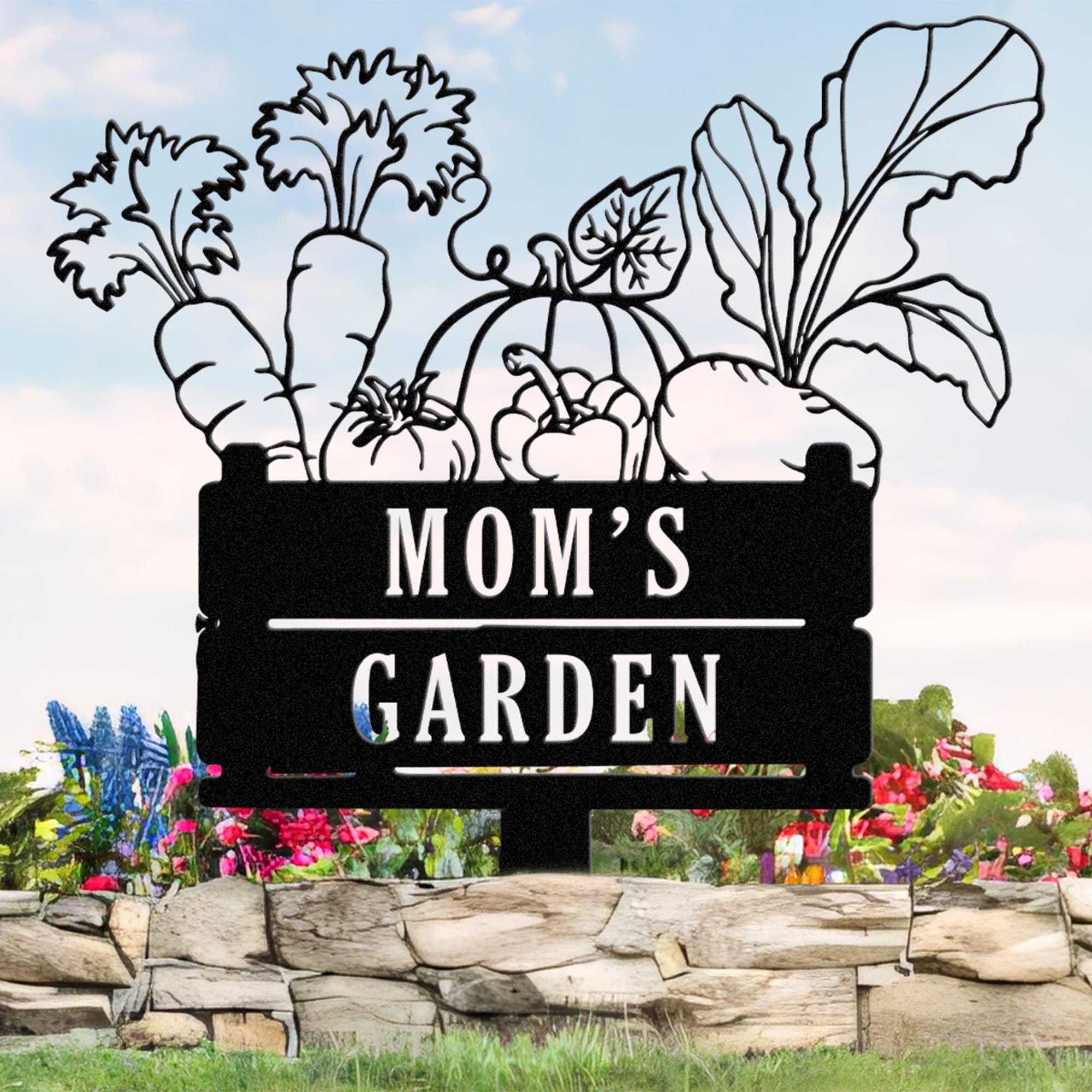 Custom Homegrown Veggies Garden Stake, Metal Vegetables Garden Sign ...