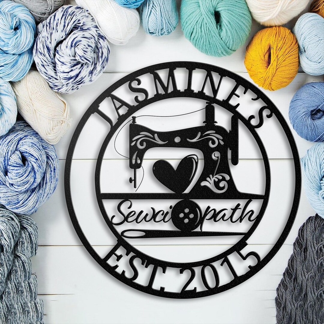 Personalized Sewing Room Metal Sign With LED Light, Custom Quilting ...