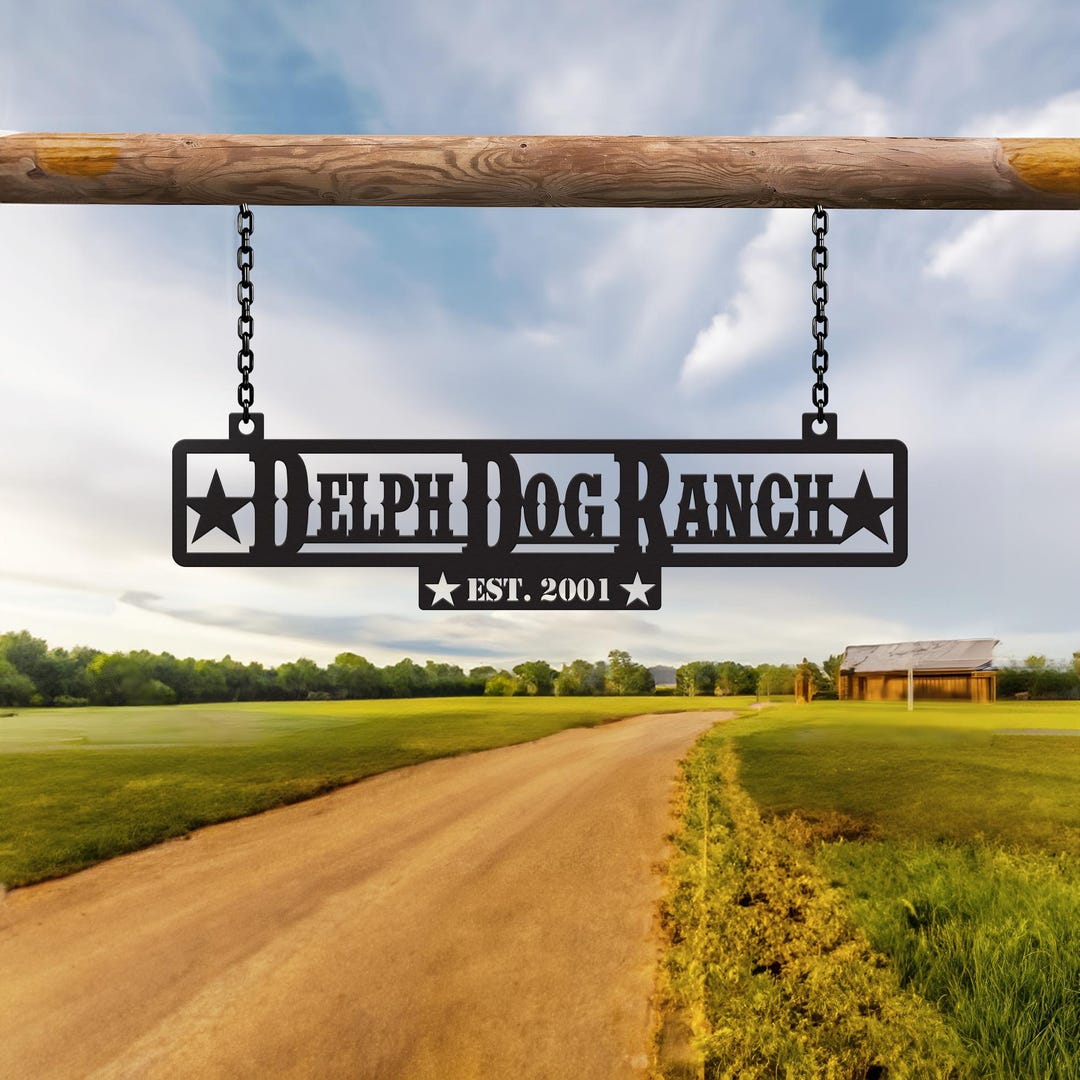 Farm Sign Metal, Custom Farm Signs, Farmhouse Sign, Ranch Entrance ...