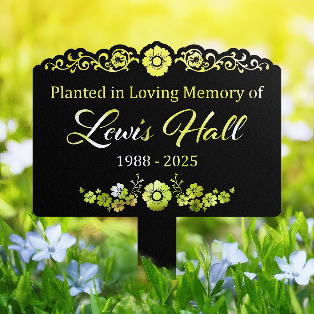 Personalized Memorial Garden Sign, Planted in Loving Memory Plaque ...