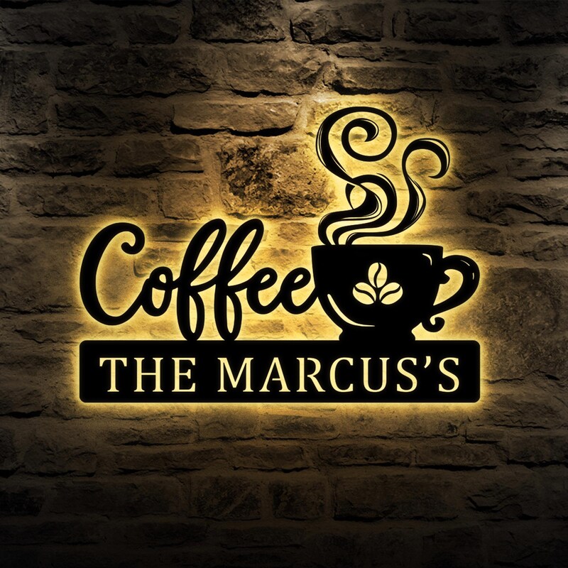 Light up Coffee Sign - Etsy