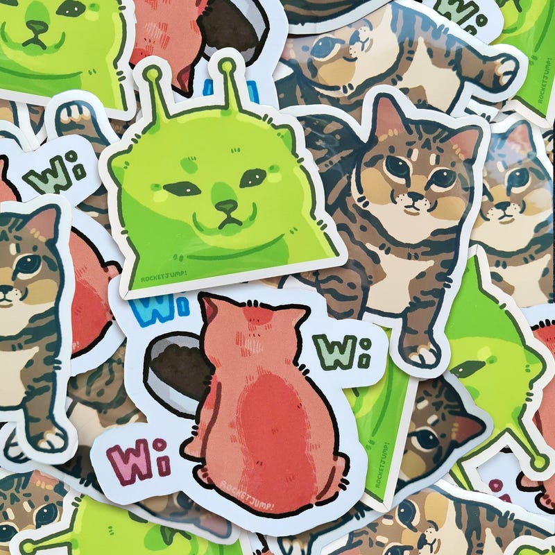Alien Meme Stickers - Etsy UK