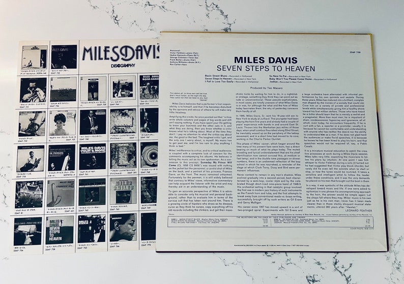 Miles Davis Seven Steps to Heaven Rare Japan White Label Promo 1977 Jazz Vinyl Record LP ...