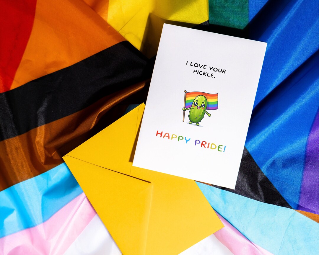 Happy Pride Greeting Card, LGBTQ Pride Month Card, Bisexual Gay Pride ...