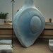 Handmade Blue Stone Powder Vase Unique Modern Design, Artistic Home ...