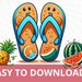 Summer Beach Clipart Tropical Clipart Pool Party Clipart Instant ...