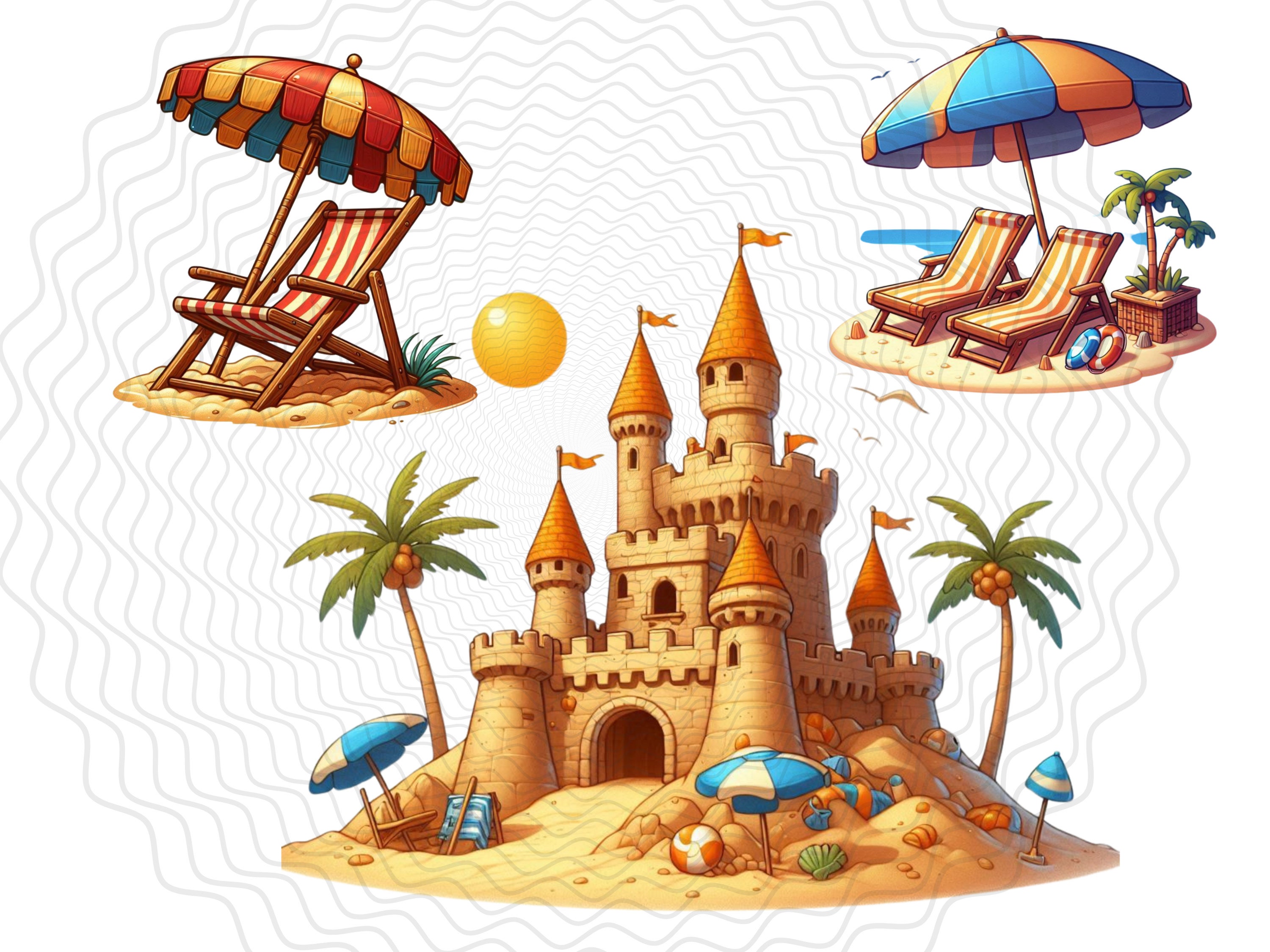 Summer Beach Clipart Tropical Clipart Pool Party Clipart Instant ...