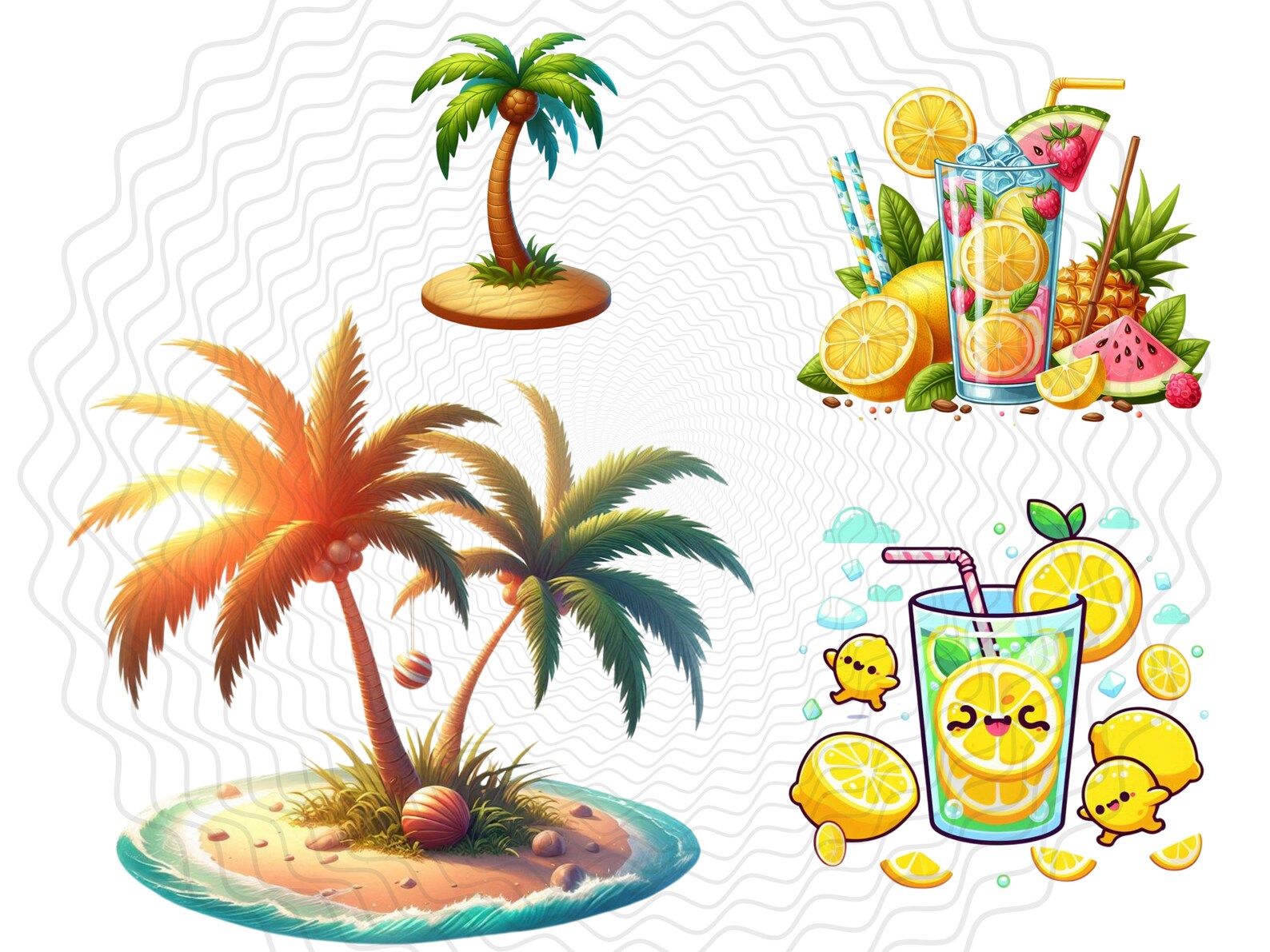Summer Beach Clipart Tropical Clipart Pool Party Clipart Instant ...