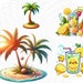 Summer Beach Clipart Tropical Clipart Pool Party Clipart Instant ...