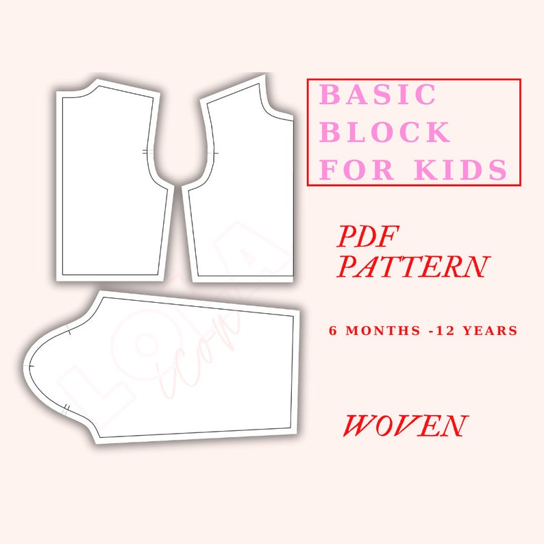 Basic Bodice Block and Sleeve for Infant and Toddler, Beginner Friendly ...