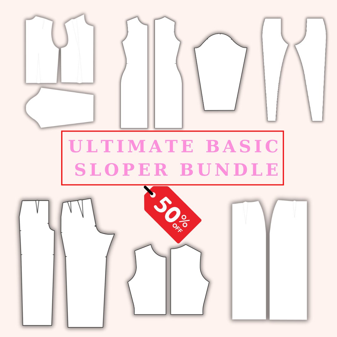 Basic Block BUNDLE Pdf Sewing Pattern, Basic Bodice Pattern, Basic ...