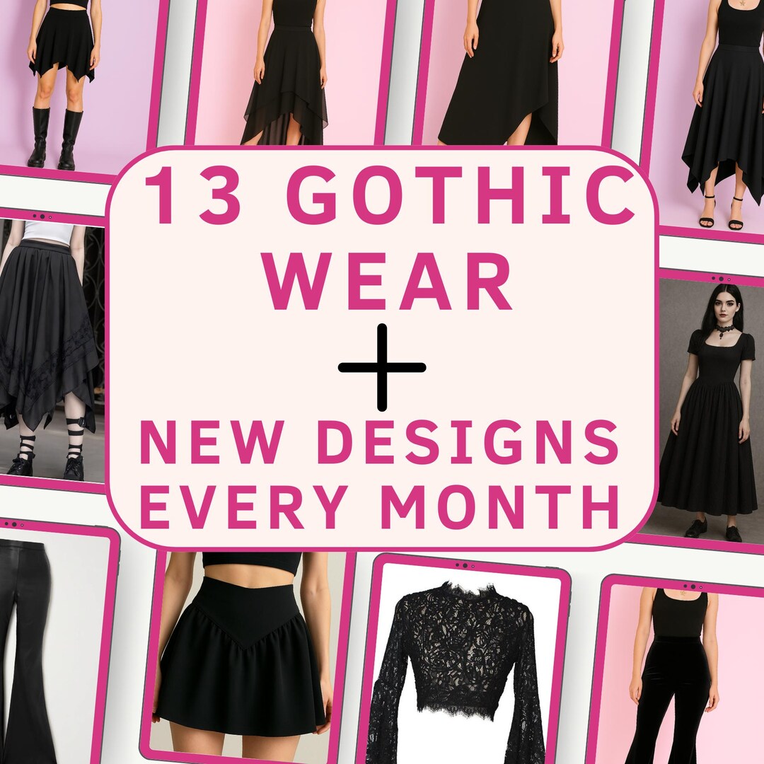 Gothic Sewing Patterns Bundle, Lifetime Access Pdf Sewing Patterns for ...