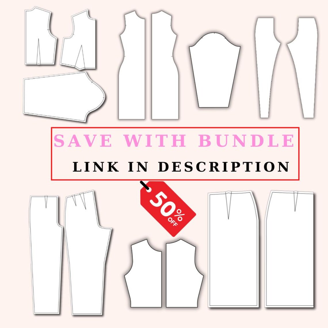 Basic Pants Block for Woman, Beginner Friendly Sewing Pattern, Basic ...