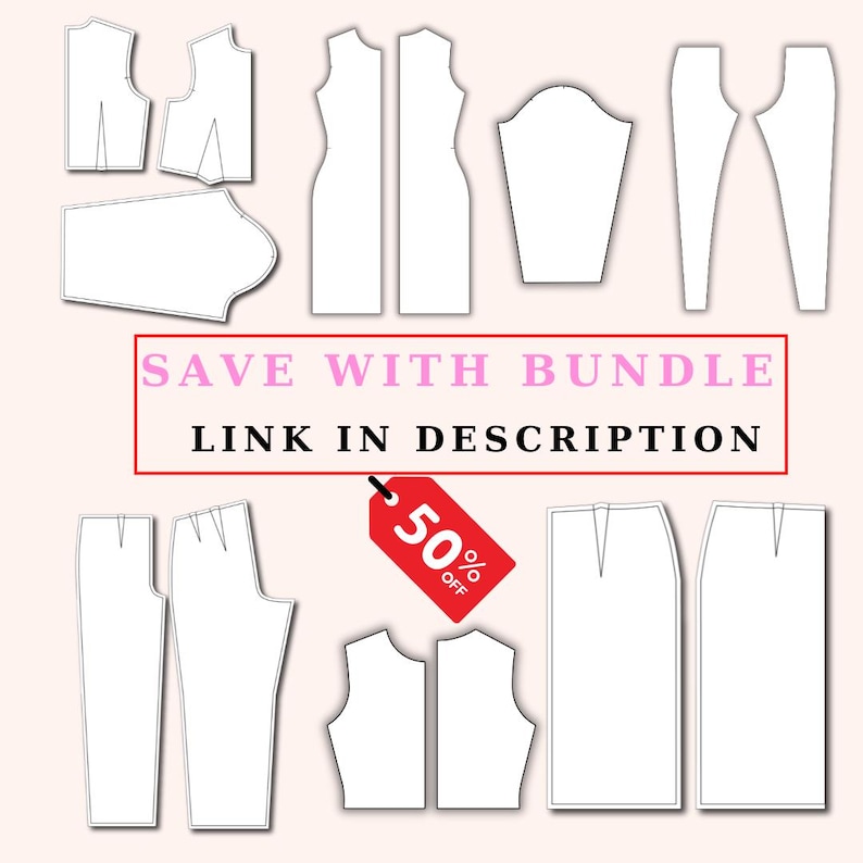 Basic Pants Block for Woman, Beginner Friendly Sewing Pattern, Basic ...