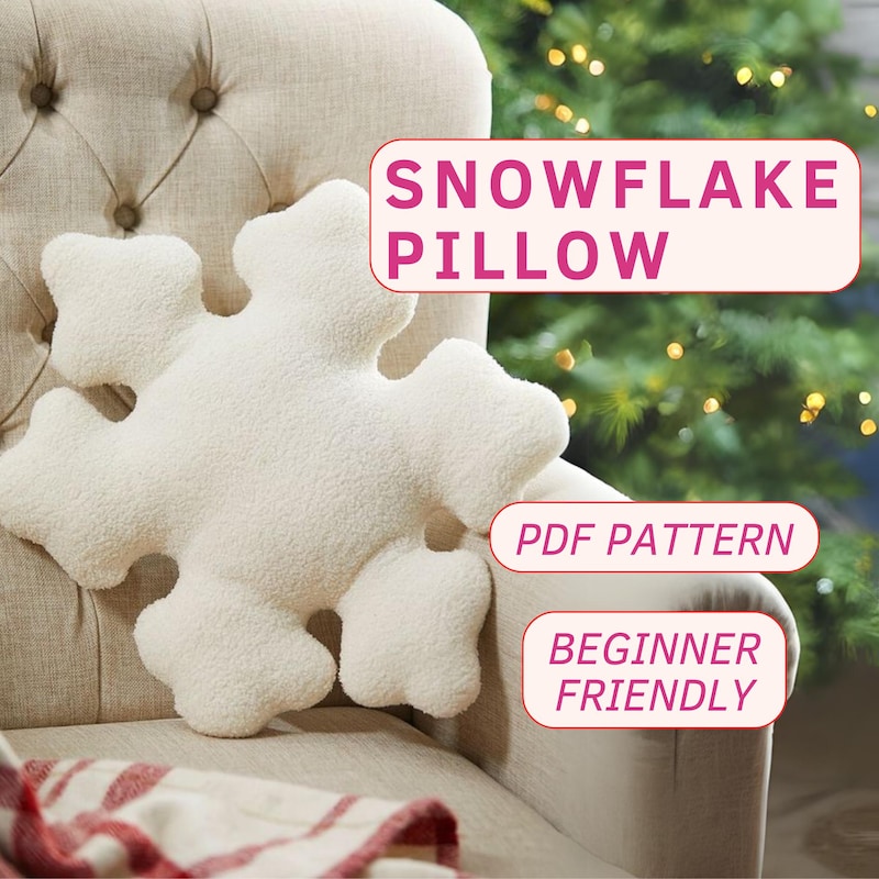 Snowflake Pillow - Etsy