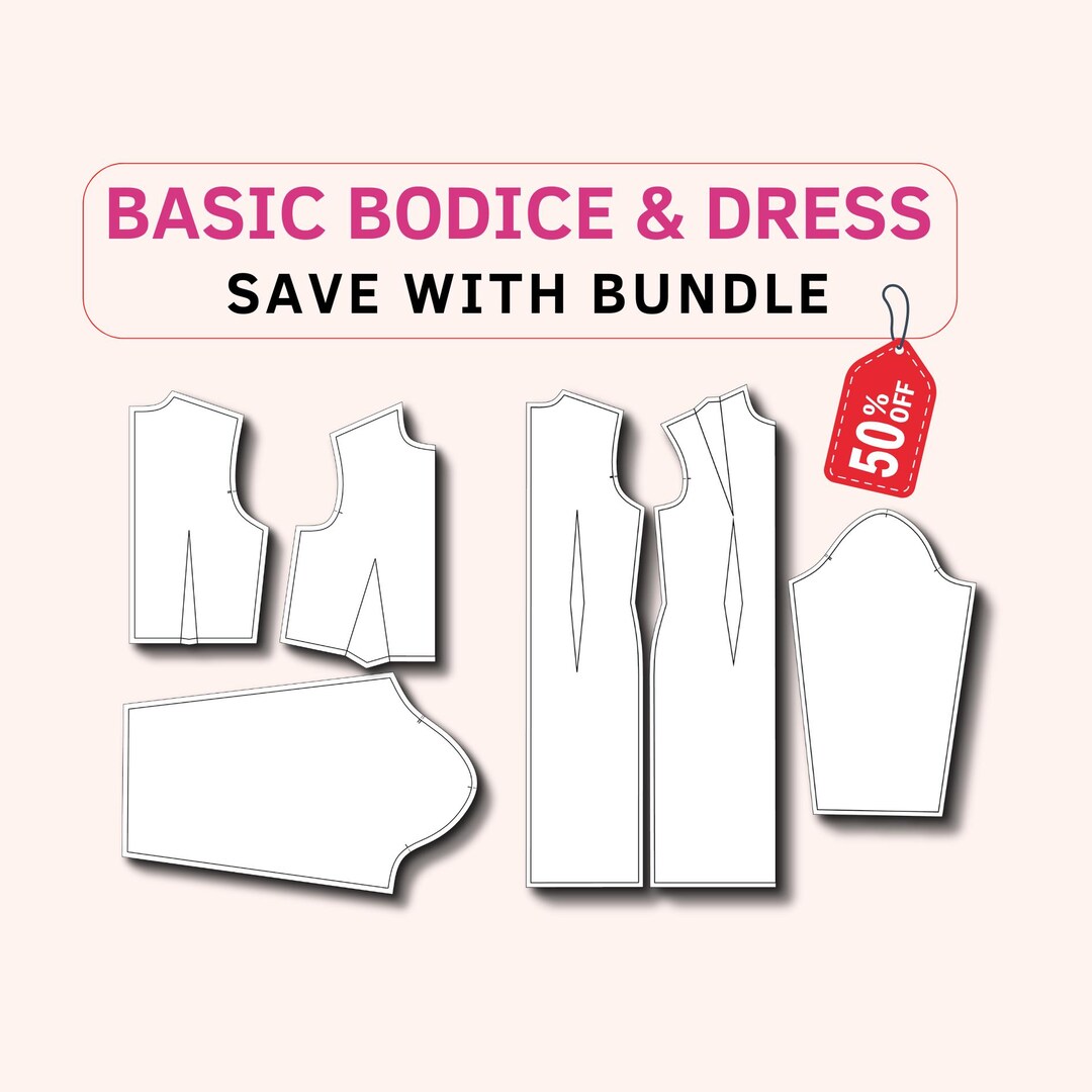 Basic Bodice Block and Sleeve for Women, Basic Dress & Sleeve Pdf ...