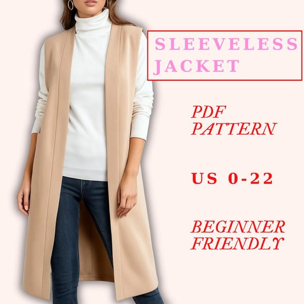 Sleeveless Jacket - Etsy