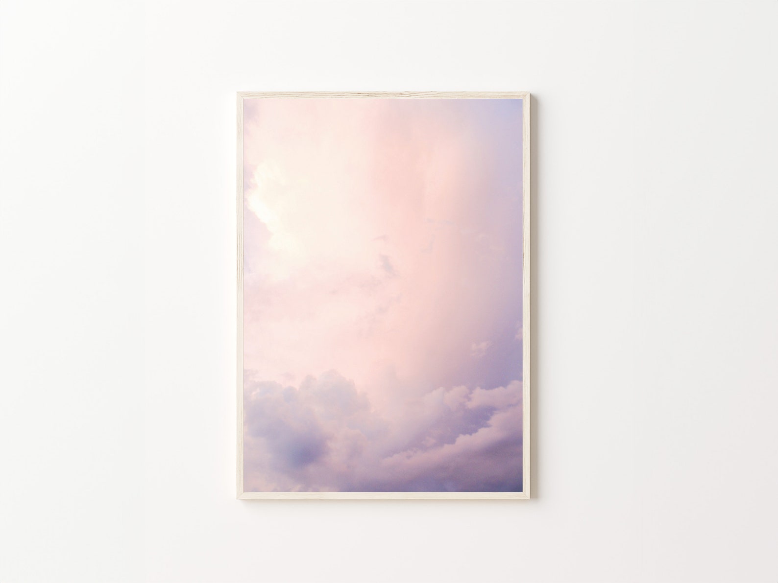 Pastel Cloudy Sky, Pink Sky, Purple Sky, Pink Clouds, Pastel Sky Print ...