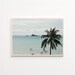 Palm Trees Digital Print, Palm Tree Prints, Blue Clear Sky, Blue Sea ...