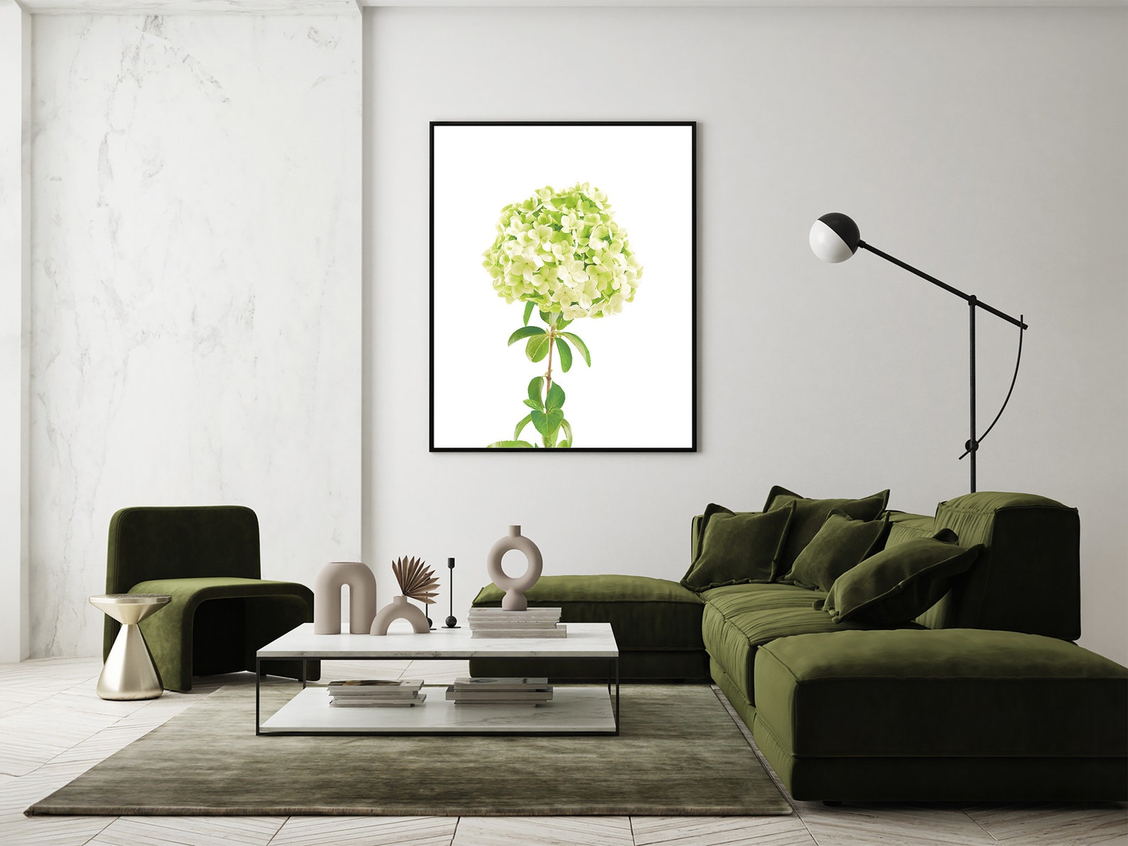 Hydrangea, Green Hydrangea, Hydrangea Flower, Hydrangea Print, Flower ...
