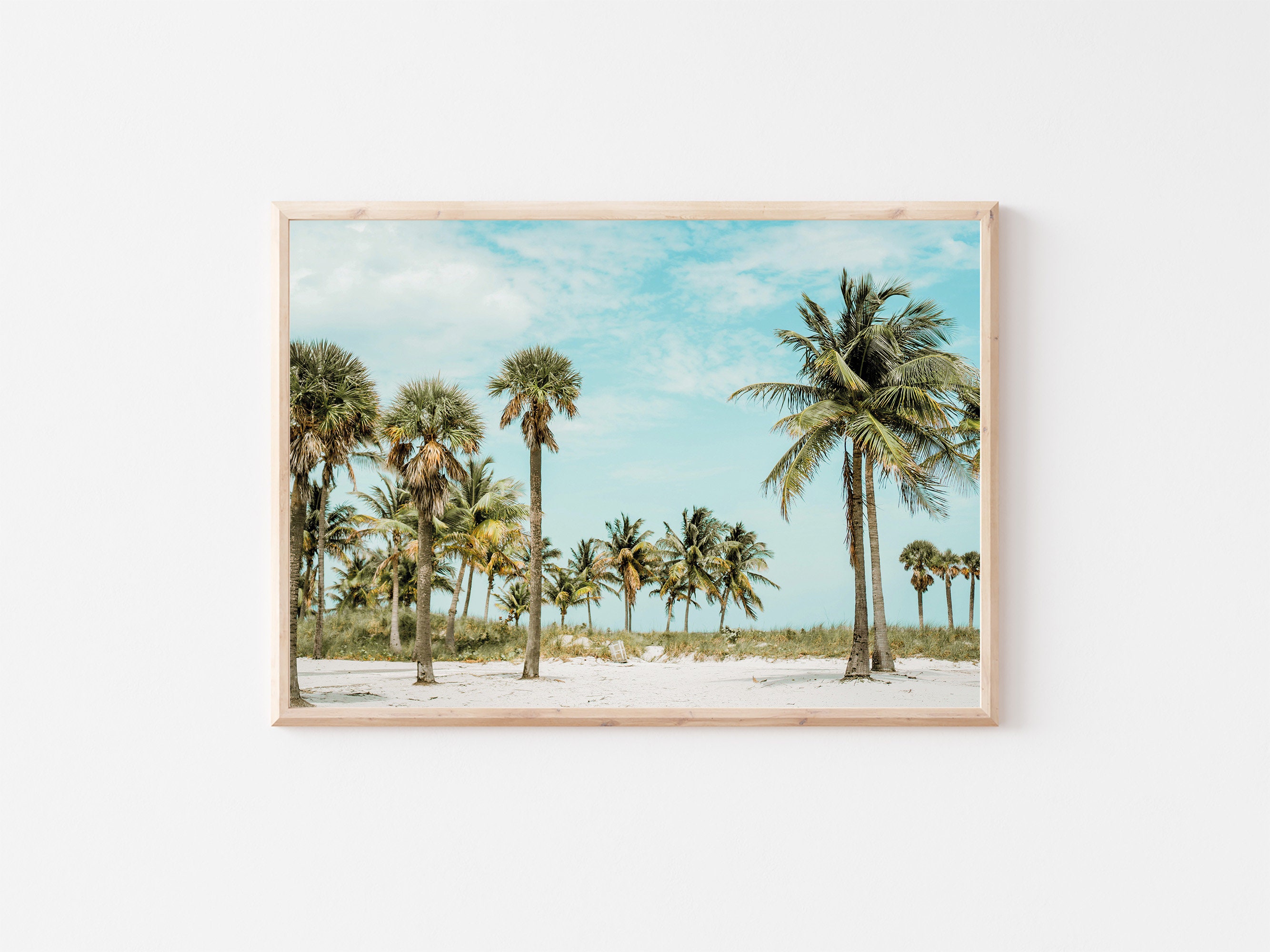 Palm Trees Print, Palm Trees Digital Print, Palm Trees on the Beach ...