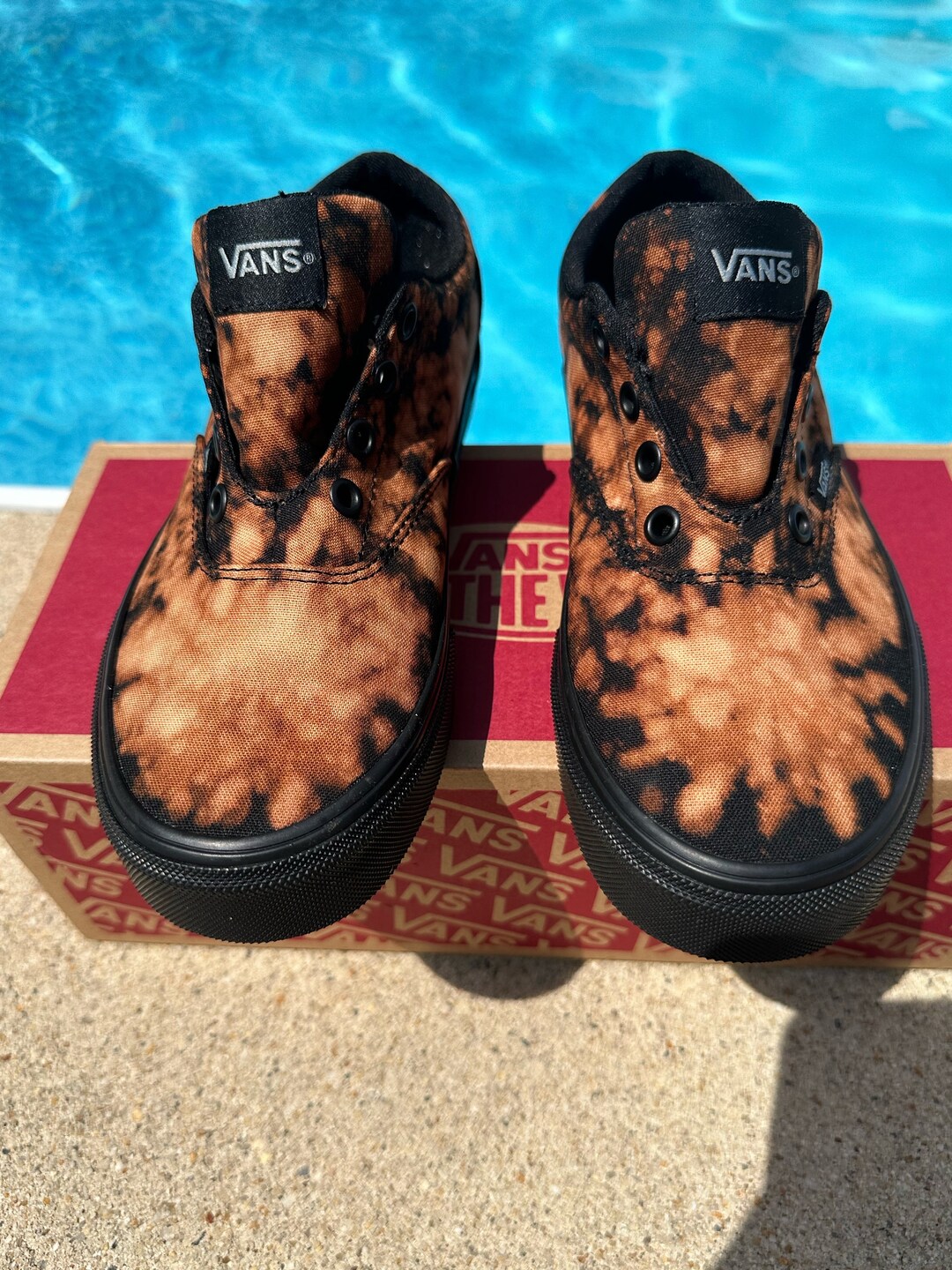 Reverse Tie Dye VANS Shoes Dyed or Undyed made to Order - Etsy