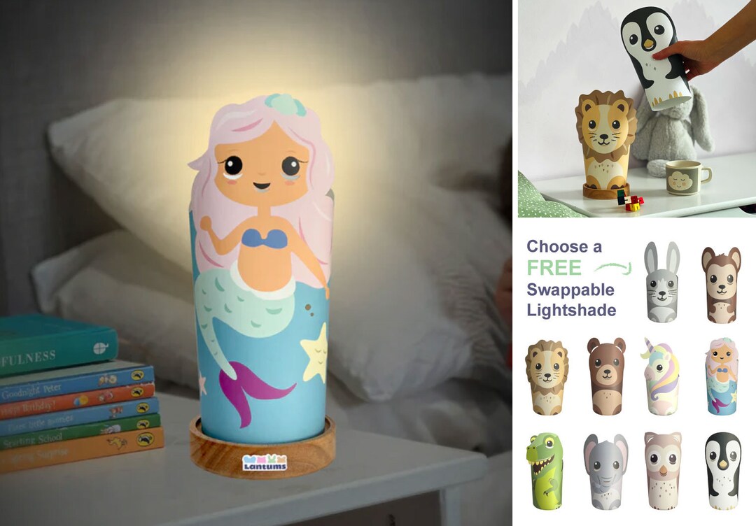Mermaid Light & Choose FREE Swappable Creature Light Shade. Backed by ...