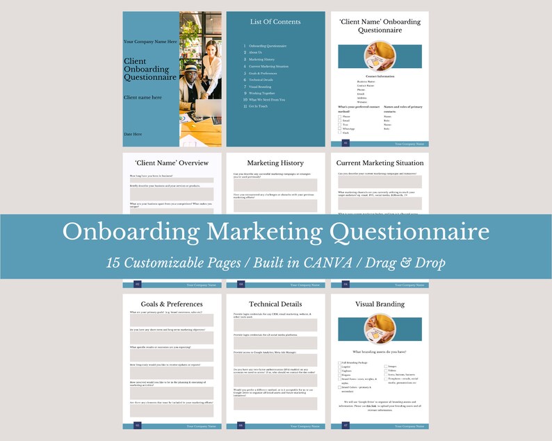 Onboarding Questionnaire, Client Onboarding Packet, Onboarding ...
