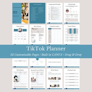 Tiktok Planner, Social Media Audit Template, Audit Your Socials, Tiktok ...